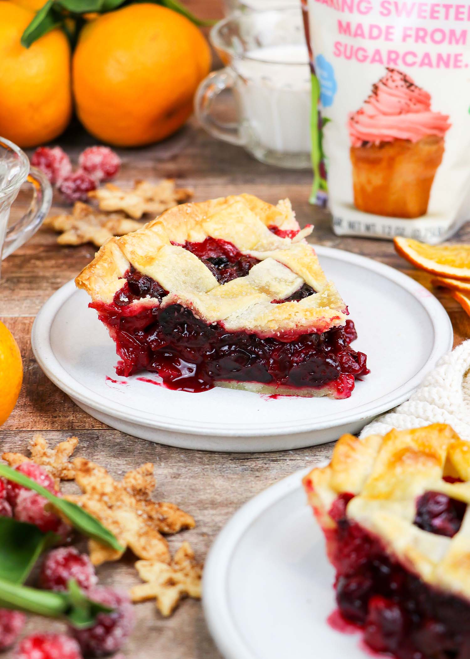 Cranberry Cherry Snowflake Pie